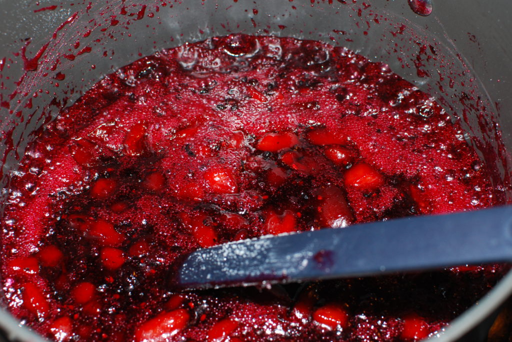 Plum, Blackberry, and Vanilla Jam